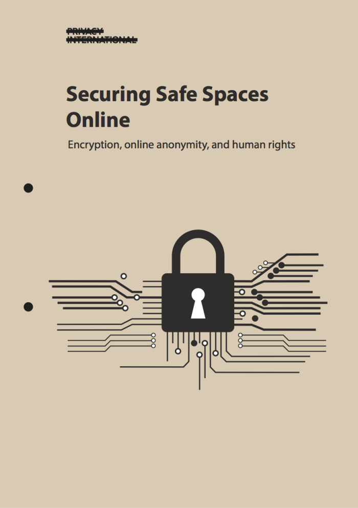 Securing Safe Spaces Online: Encryption, online anonymity and human ...
